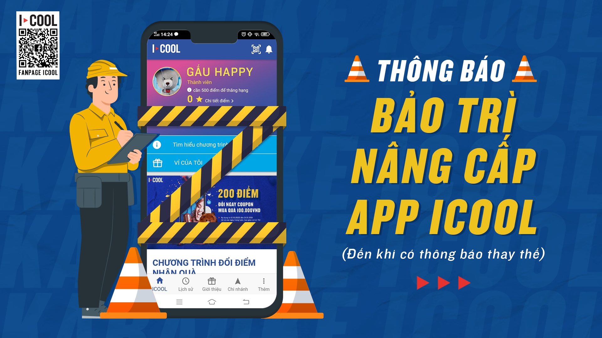 [THÔNG BÁO] V/V NÂNG CẤP - BẢO TRÌ APP ICOOL - ICOOL KARAOKE