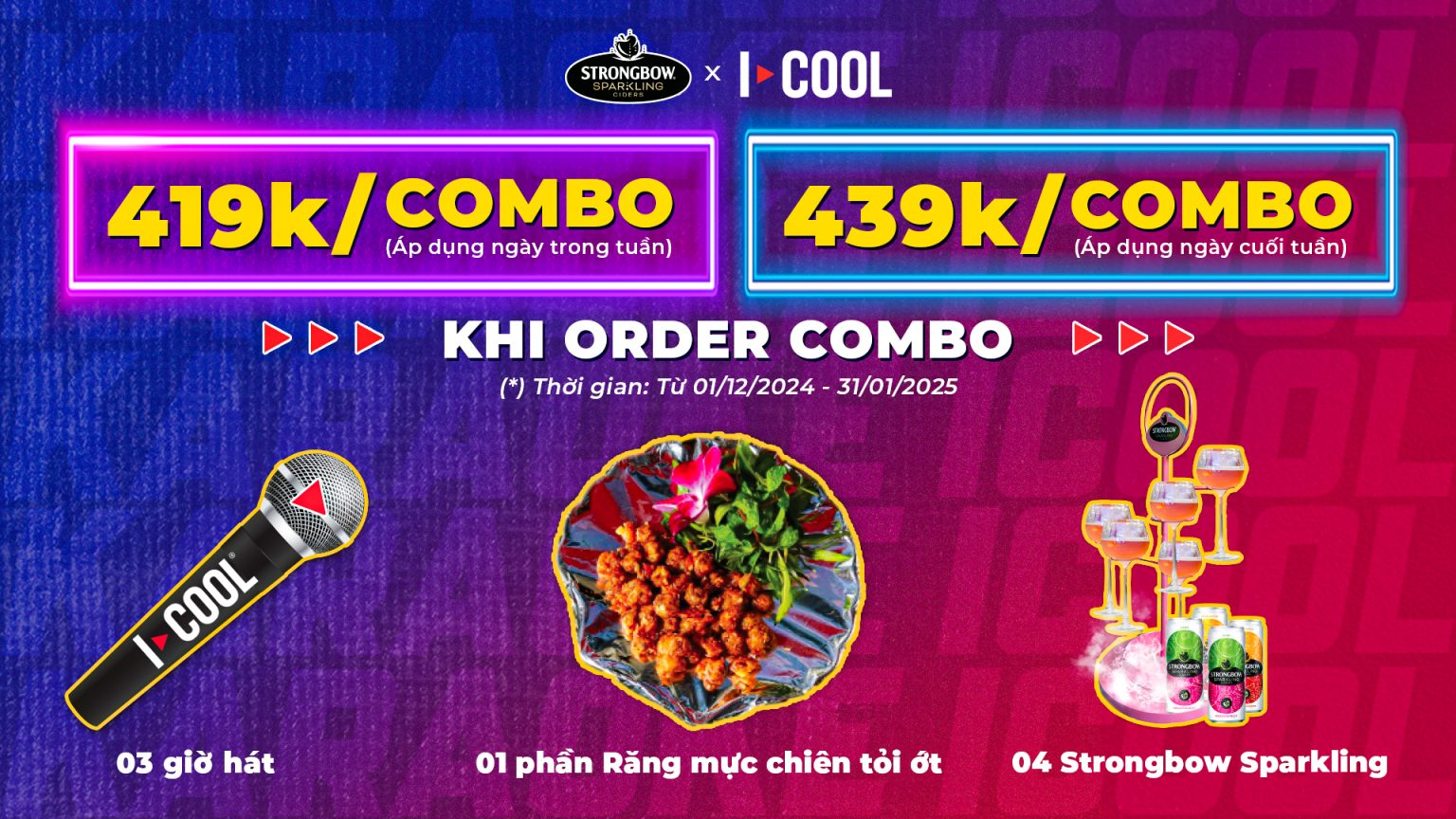 TỔNG HỢP COMBO SIÊU HỜI, VUI CHƠI SIÊU RẺ - ICOOL KARAOKE