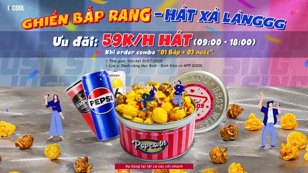 GHIỀN BẮP RANG - HÁT XẢ LÁNGGG - ICOOL KARAOKE